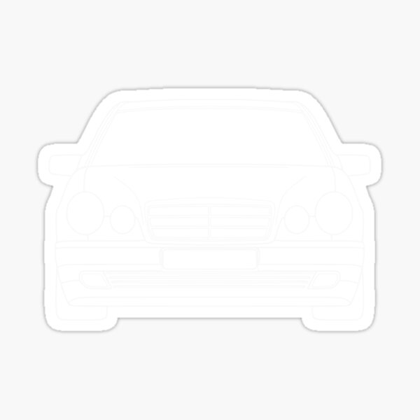 "Mercedes W210 white lines" Sticker for Sale by EdimDesign | Redbubble