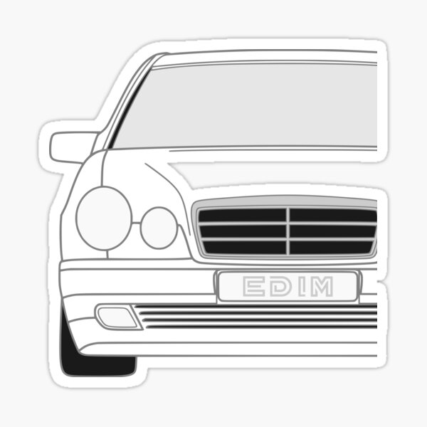 "Mercedes W210 colored" Sticker for Sale by EdimDesign | Redbubble