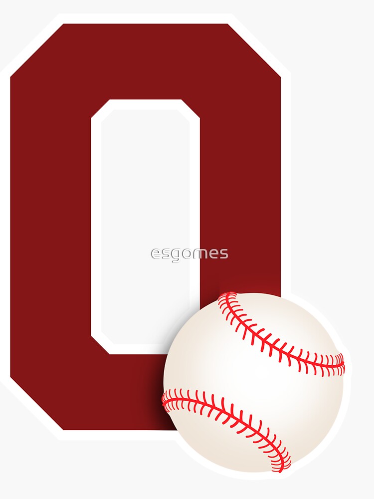 "Oklahoma Baseball Monogram" Sticker for Sale by esgomes | Redbubble