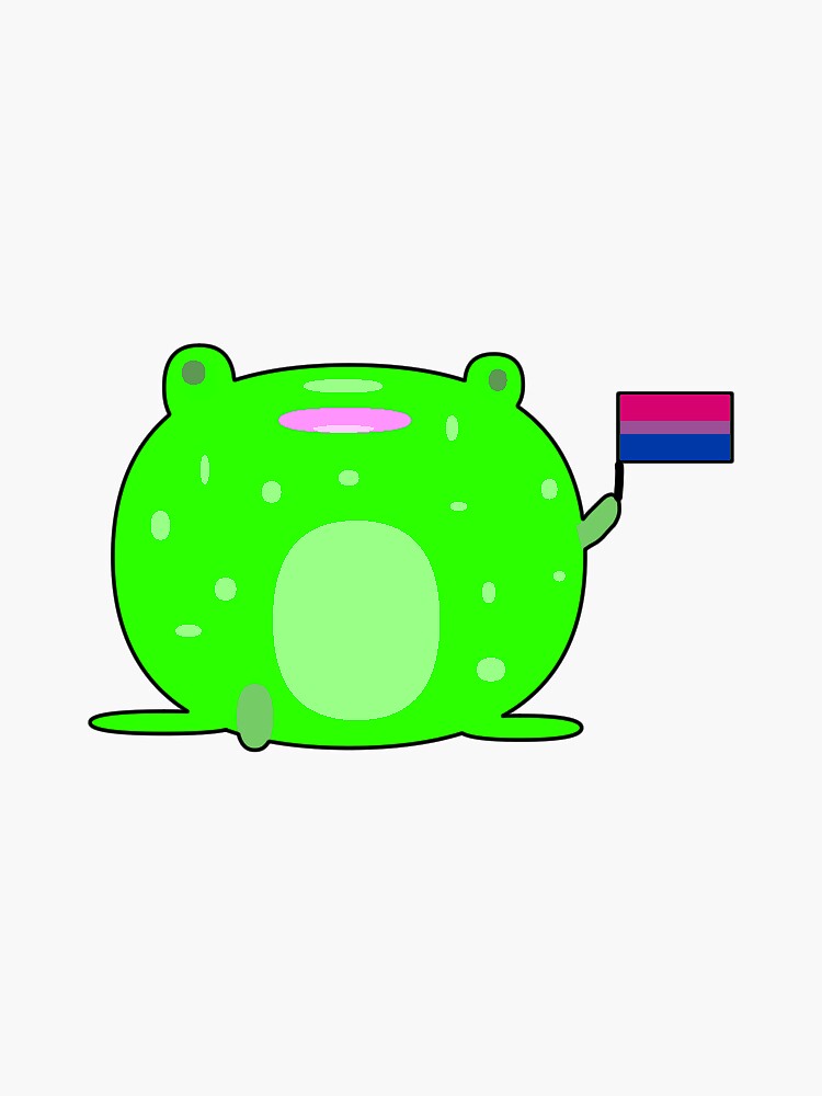 "Bi Pride Frog" Sticker by LadyAstronaut | Redbubble
