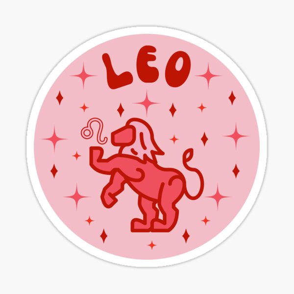 "Leo Zodiac Sign" Sticker for Sale by groovyfolk | Redbubble