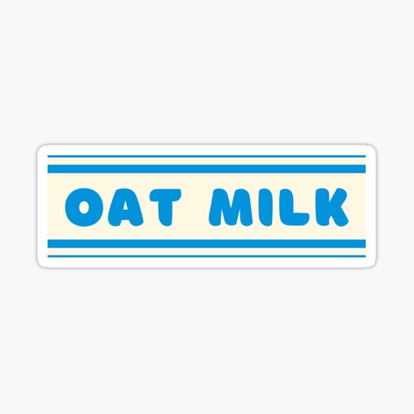 "Oat Milk Bumper" Sticker for Sale by DrunkPolarBear | Redbubble