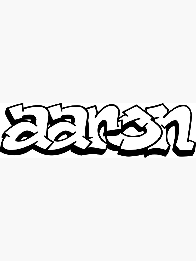 "Aaron - Graffiti Name Design" Sticker for Sale by NameThatShirt ...