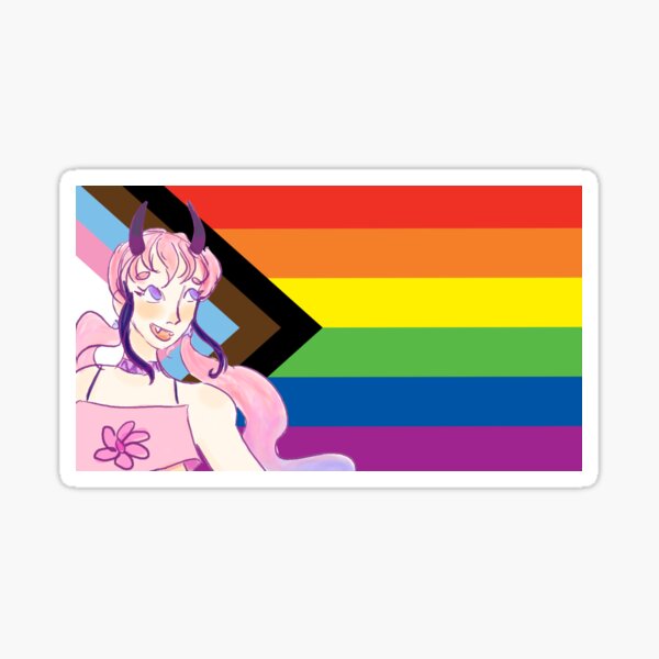 "VOCALOID MEIKA Hime Progress Pride Flag " Sticker by TooCuteHolli ...