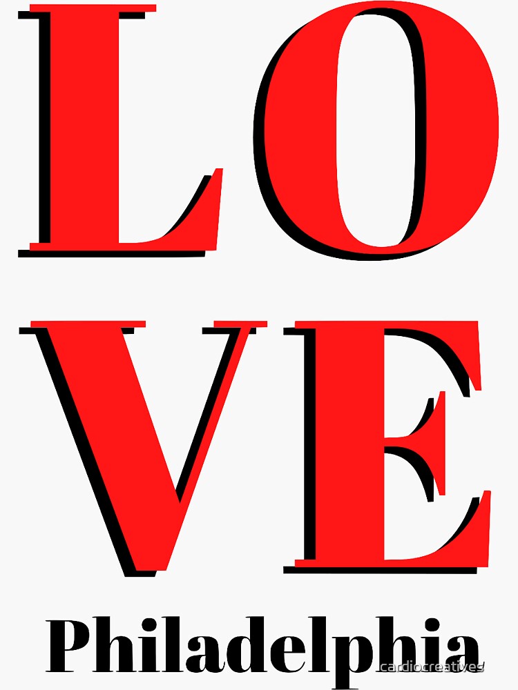 "LOVE sign Philadelphia" Sticker for Sale by cardiocreatives | Redbubble