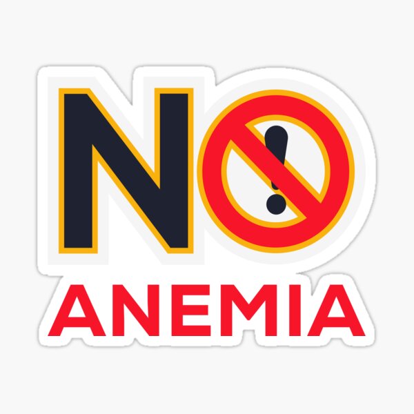 "NO Anemia, Warning sign." Sticker by khaledarabic | Redbubble