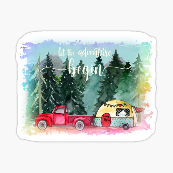 "Let The Adventure Begin, Vintage Truck and Retro Teardrop Camper ...