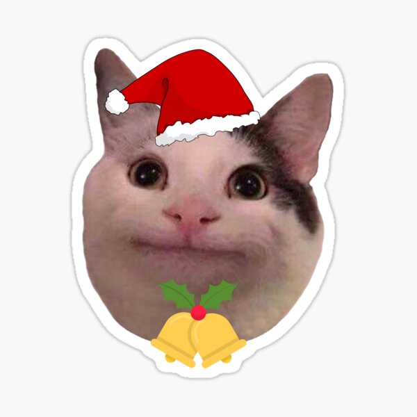 "Happy Merry Christmas Beluga Cat" Sticker for Sale by mo91 | Redbubble
