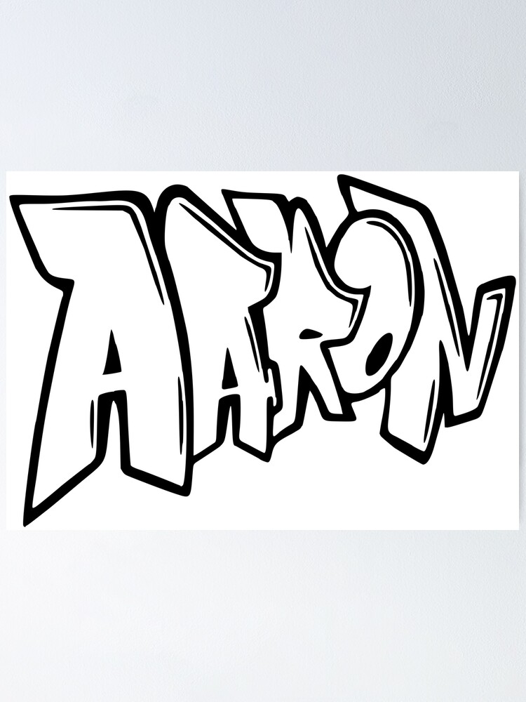 "Aaron - Graffiti Name Design" Poster for Sale by NameThatShirt | Redbubble