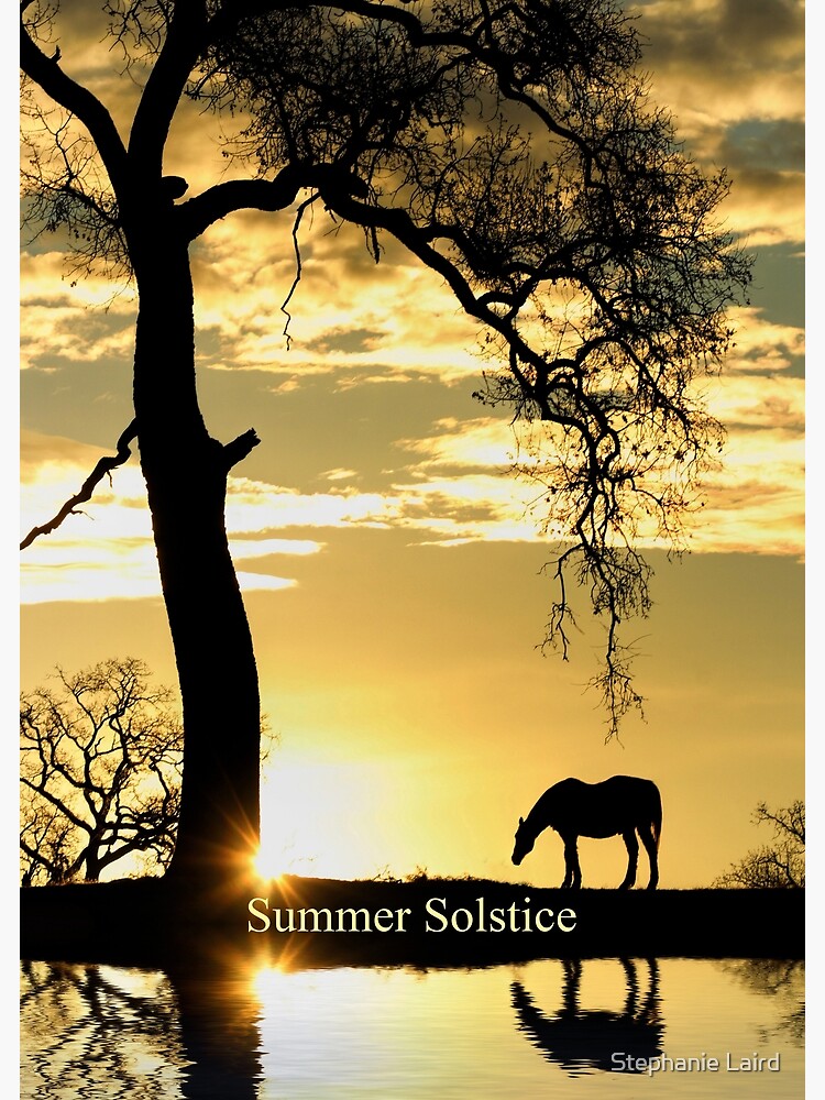 "Summer Solstice Midsummer's Eve Litha with Horse Sun Tree and Water ...