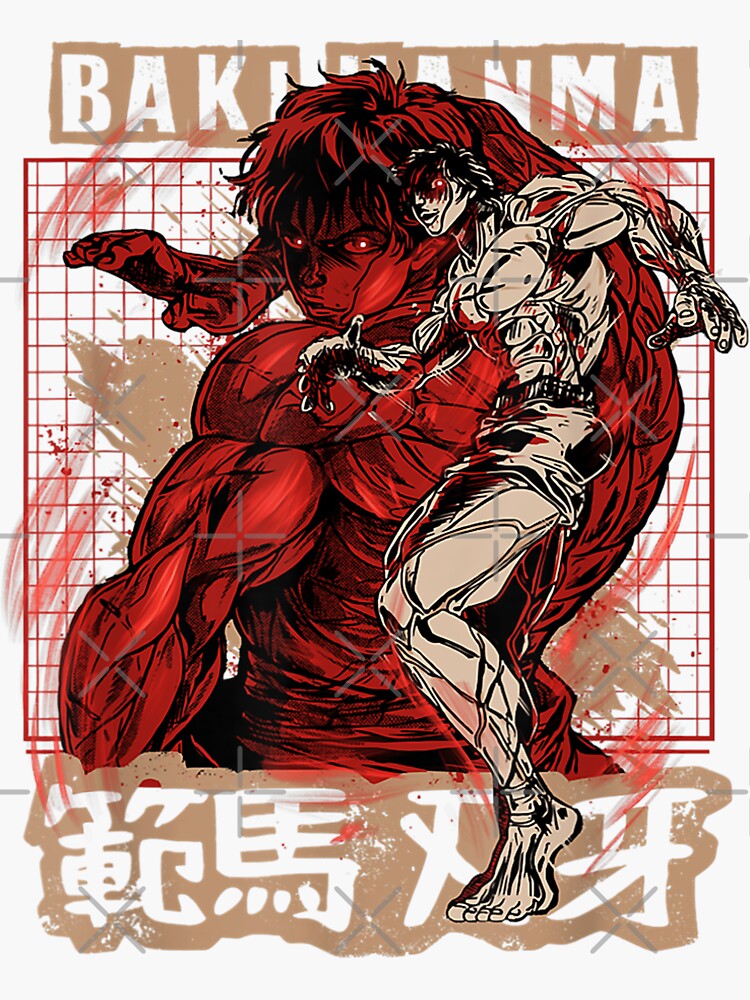 " BAKI HANMA" Sticker for Sale by LITTLPANDA | Redbubble