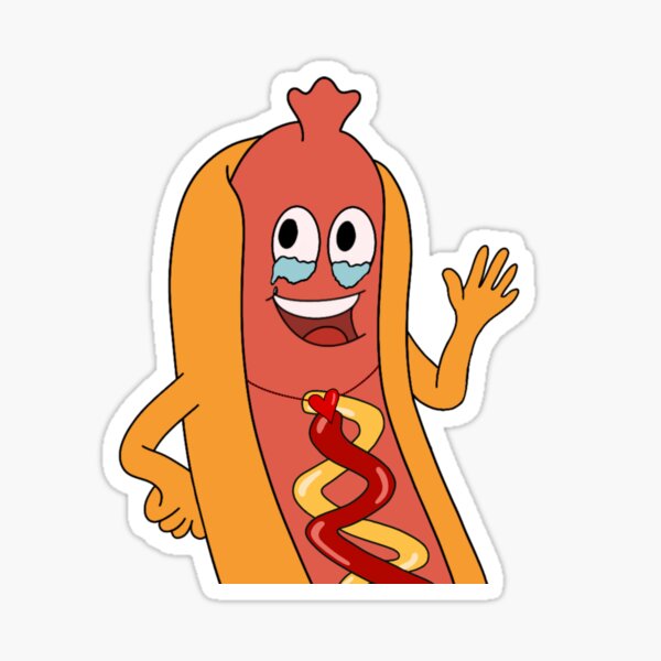 "Crying Eyes Glizzy Hot Dog" Sticker for Sale by GlizzyGang | Redbubble
