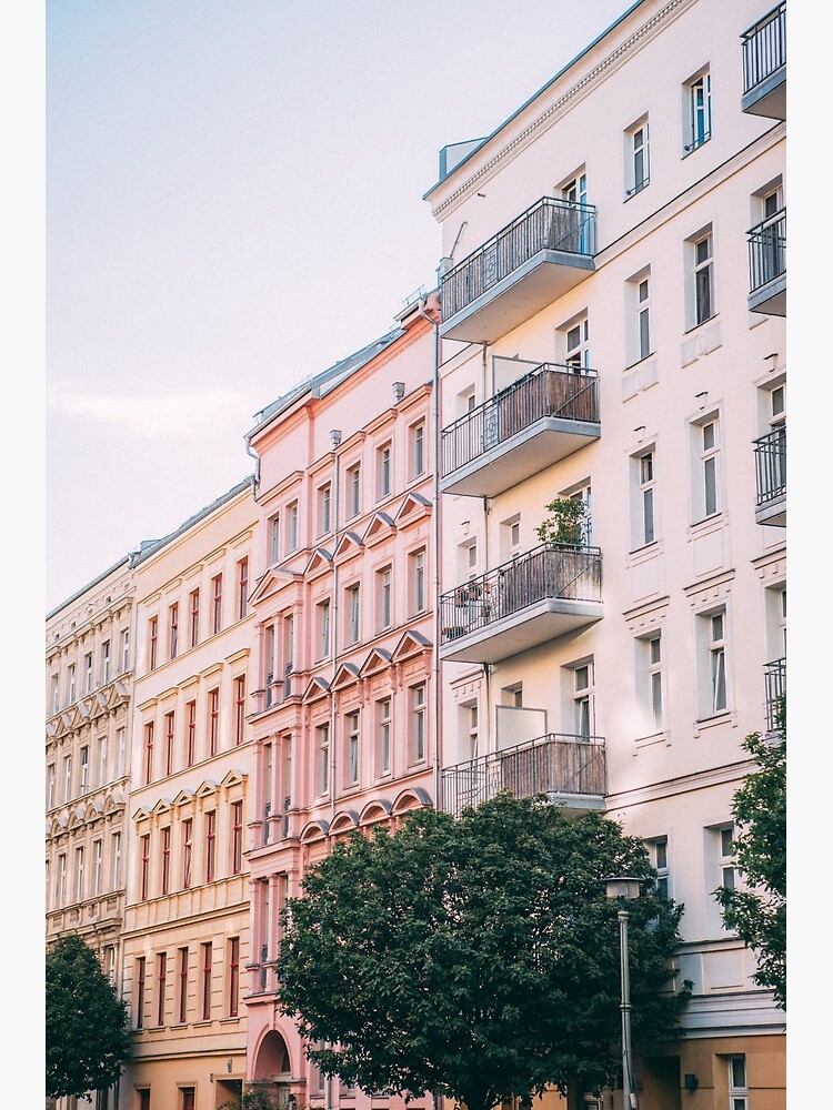 "Berlin, Germany, Blush Pink Houses" Poster for Sale by newburyboutique ...