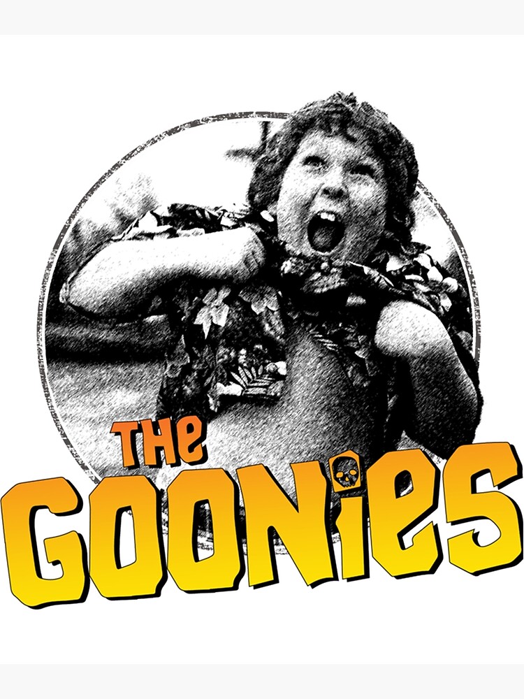 "Chunk The Goonies Funny Boy Logo Long " Poster for Sale by nopeLTD ...