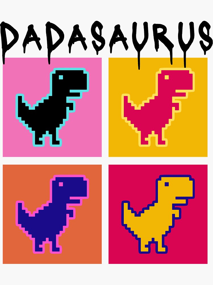"Certified Dadasaurus- dinosaur father's day colorful art design funny ...