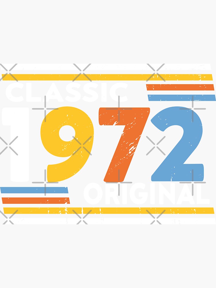 "Vintage 1972 Original Parts Birthday - 1972 classic original funny ...