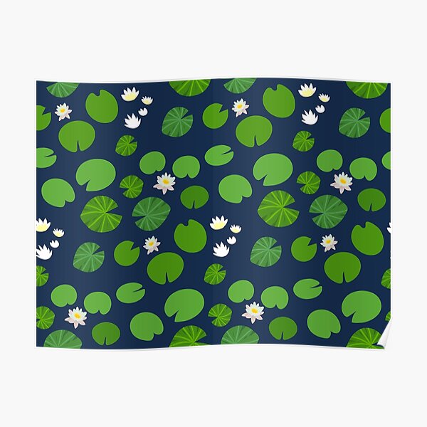 Lily Pad Art Poster For Sale By Kamuipreme Redbubble