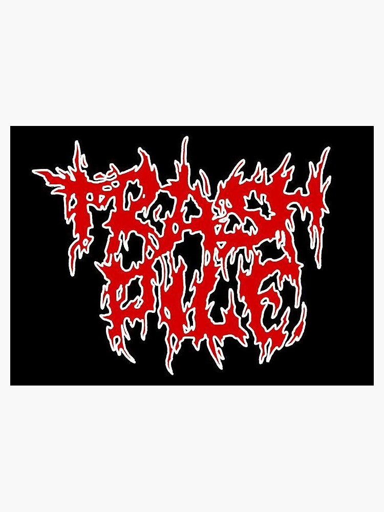 "Red Metal Logo" Sticker for Sale by Trashpilepunk | Redbubble