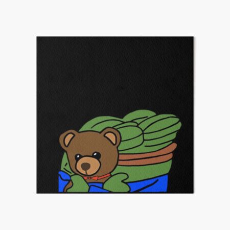 "Peepo teddy hug pepega emote" Art Board Print by rmpk101 | Redbubble