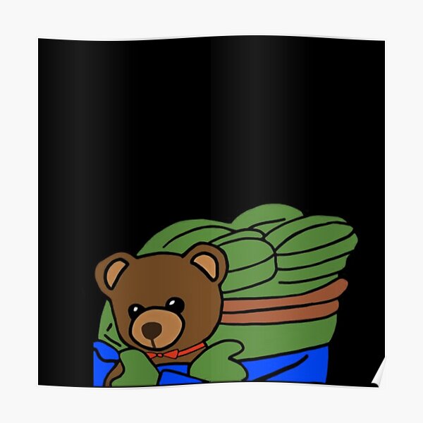 "Peepo teddy hug pepega emote" Poster for Sale by rmpk101 | Redbubble
