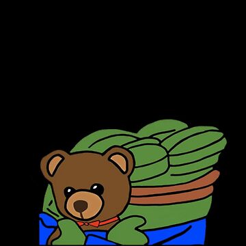 "Peepo teddy hug pepega emote" Sticker by rmpk101 | Redbubble