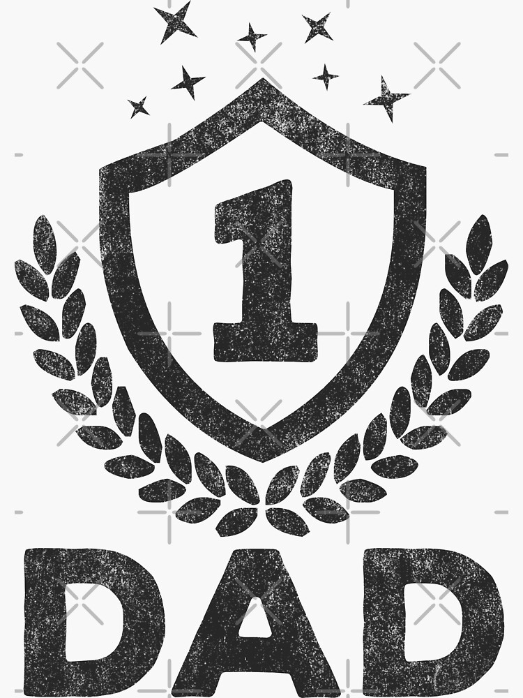 "Number 1 Dad" Sticker for Sale by GorillaDesignz | Redbubble