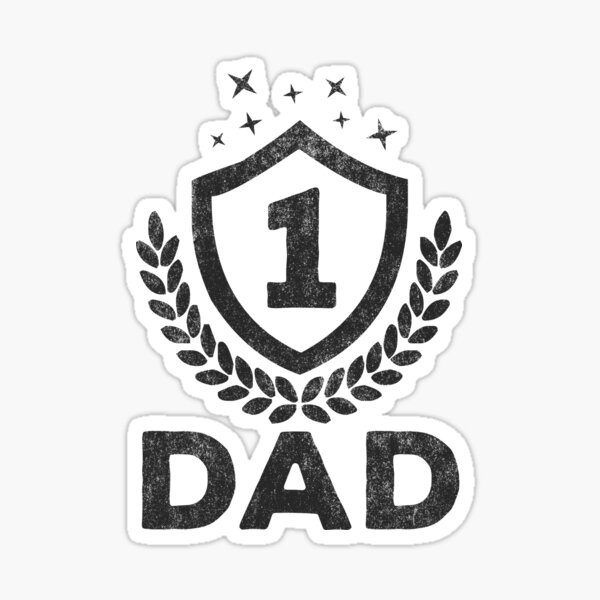 "Number 1 Dad" Sticker for Sale by GorillaDesignz | Redbubble