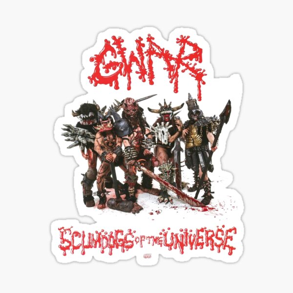 "bnrhyfjhgfvjg>>>gwar Metalhead,gwar song name,gwar fun art" Sticker by titikkoma2 | Redbubble