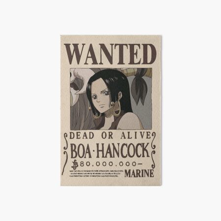 "One Piece Wanted bounty poster Boa Hancock png" Art Board Print by ...
