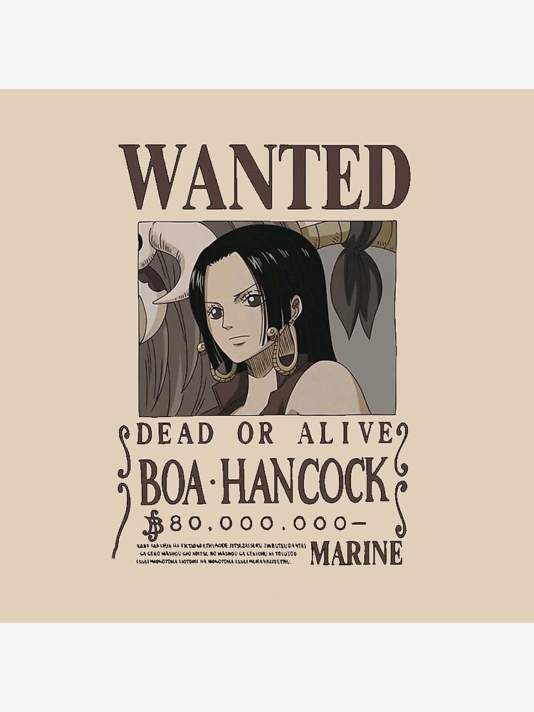 "One Piece Wanted bounty poster Boa Hancock png" Throw Pillow by ...