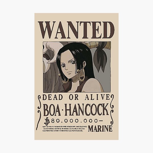 "One Piece Wanted Bounty Poster Boa Hancock png" Fotodruck von PieceSan ...