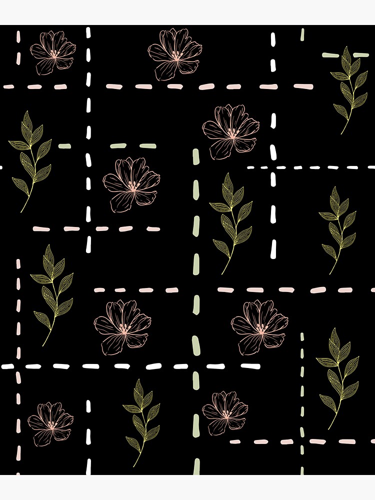 "Floral aesthetic dashes pattern" Sticker for Sale by Swagmode | Redbubble