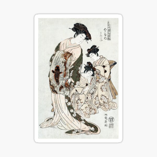 "Ukifune of the house of Kanaya" Sticker for Sale by JapaneseArtGear ...