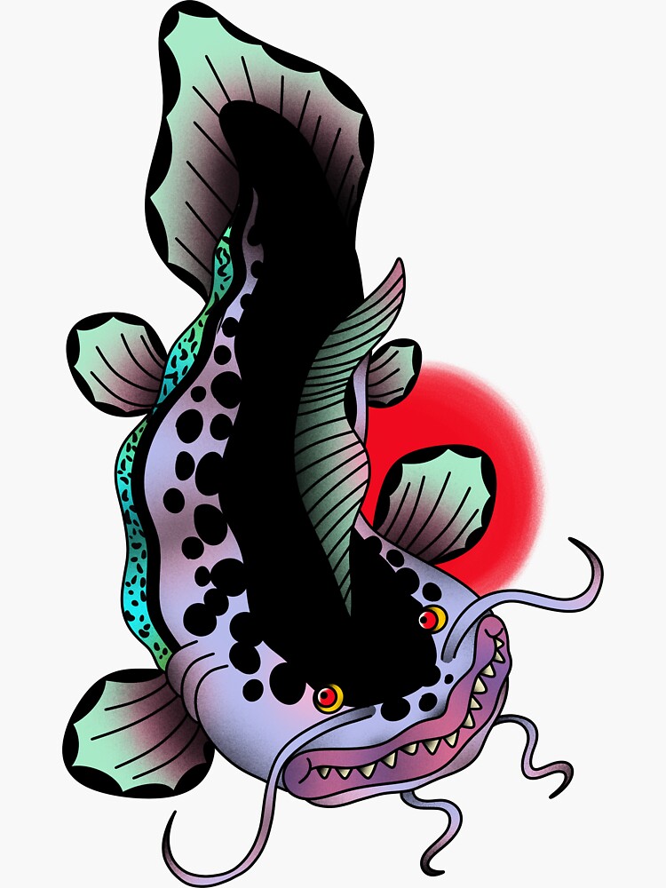 "Japanese Catfish " Sticker for Sale by brianhodgepodge | Redbubble