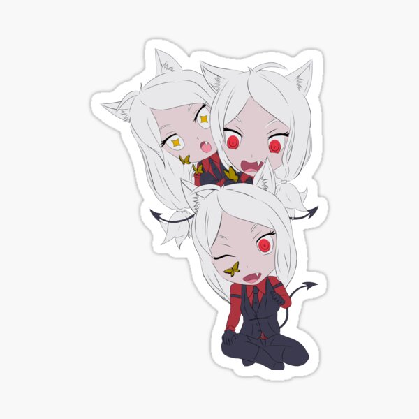 "Chibi: Helltaker Cerberus" Sticker for Sale by YukkiNori | Redbubble
