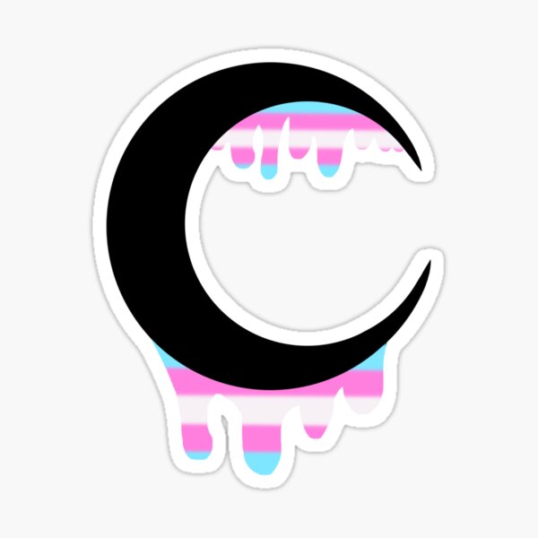 "Dripping moon trans" Sticker for Sale by MCLCreations | Redbubble
