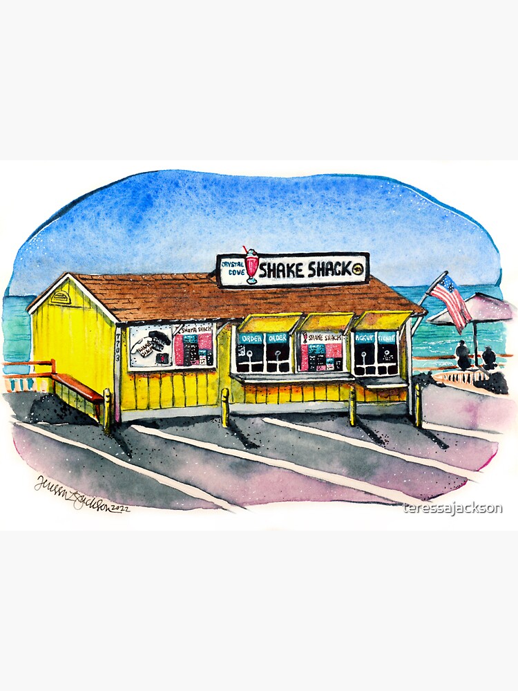 "Crystal Cove Shake Shack" Sticker for Sale by teressajackson | Redbubble