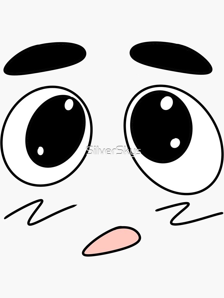 "Cute Surprised Blushing Face" Sticker for Sale by SilverSkys | Redbubble