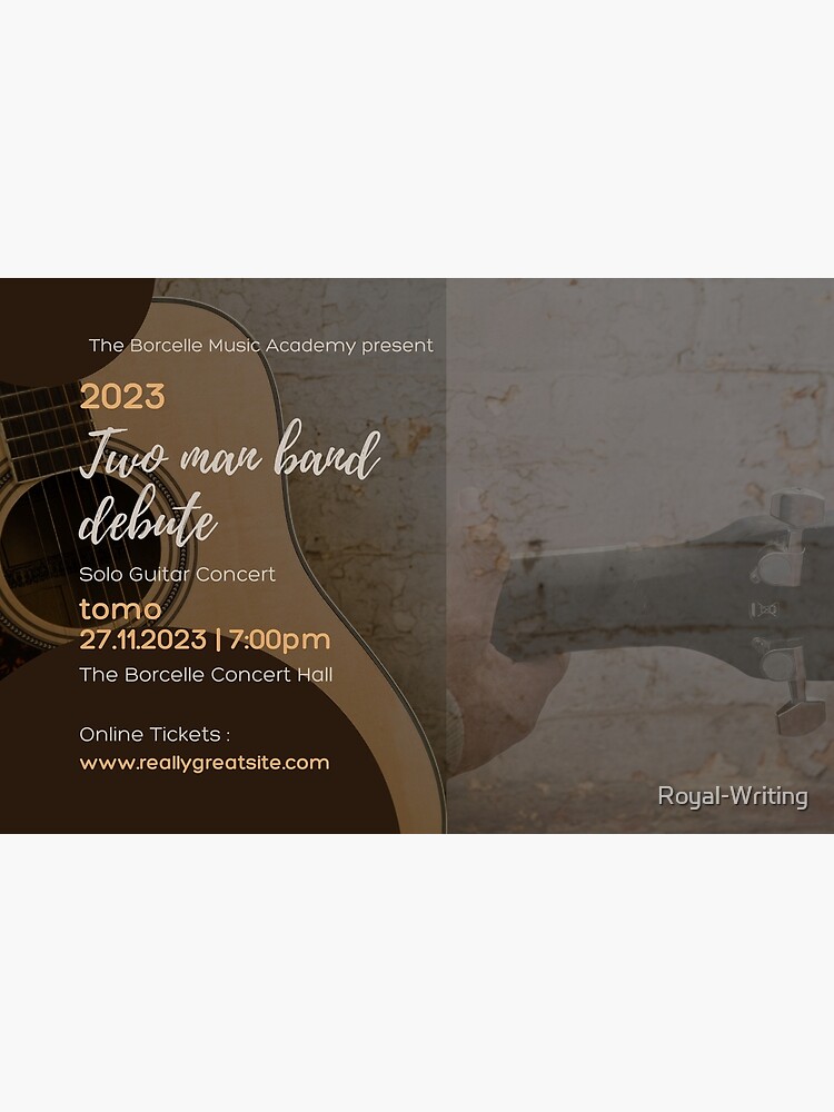 "band debute, yr.2023, solo guitar concert" Poster for Sale by Royal ...