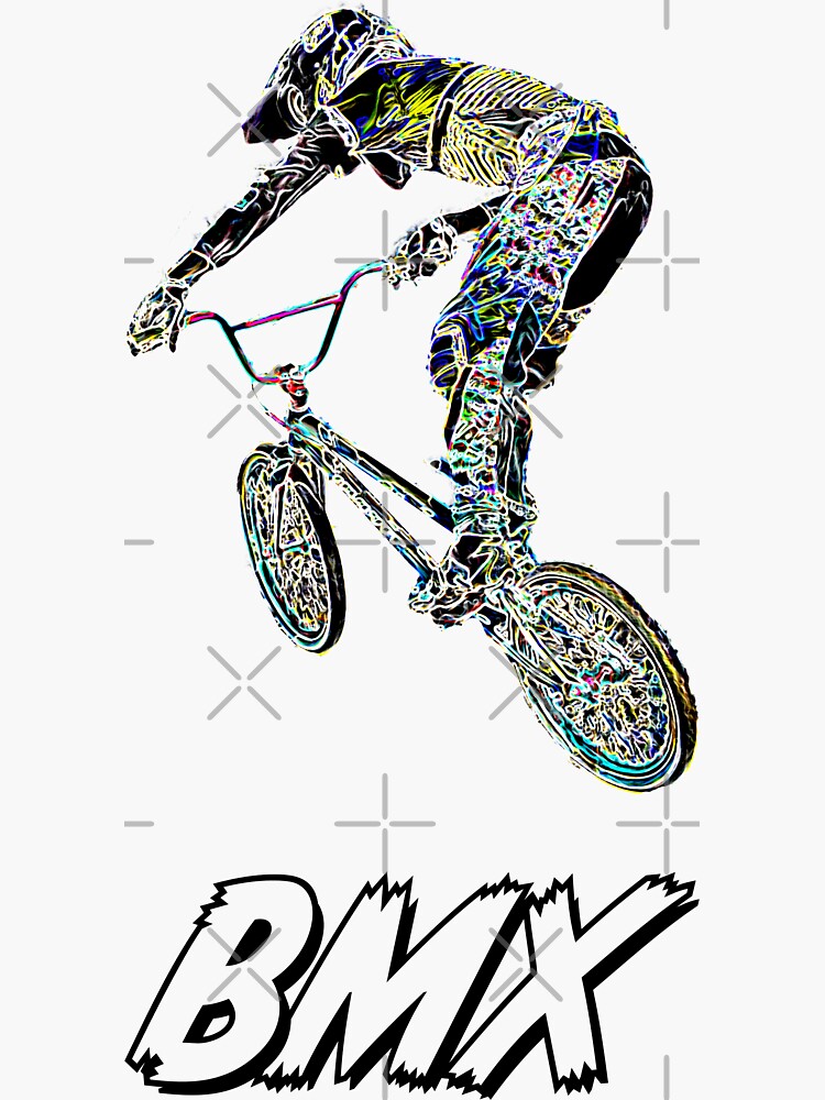 " bmx race bicross" Sticker for Sale by ricobarinas | Redbubble