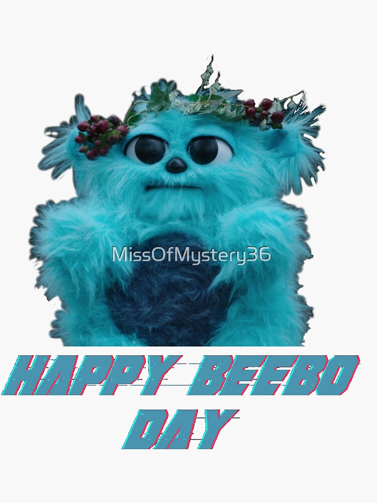 "Happy Beebo Day" Sticker for Sale by MissOfMystery36 | Redbubble