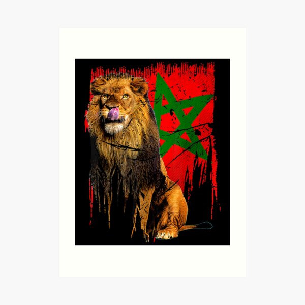 "Lion Moroccan Flag Morocco Lion" Art Print for Sale by SergioKanter ...