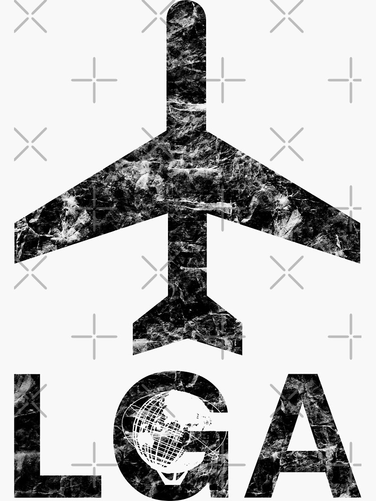 "LGA - Happy Travels - worn" Sticker for Sale by DeerfoxArt | Redbubble