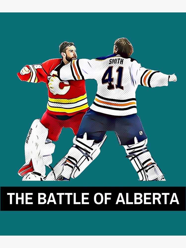 "Battle Of Alberta-Goalie Fight " Poster for Sale by EvansTracey ...
