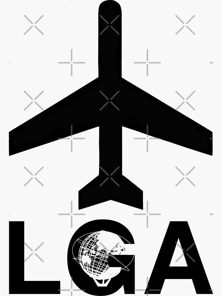 "LGA Happy Travels" Sticker for Sale by DeerfoxArt | Redbubble