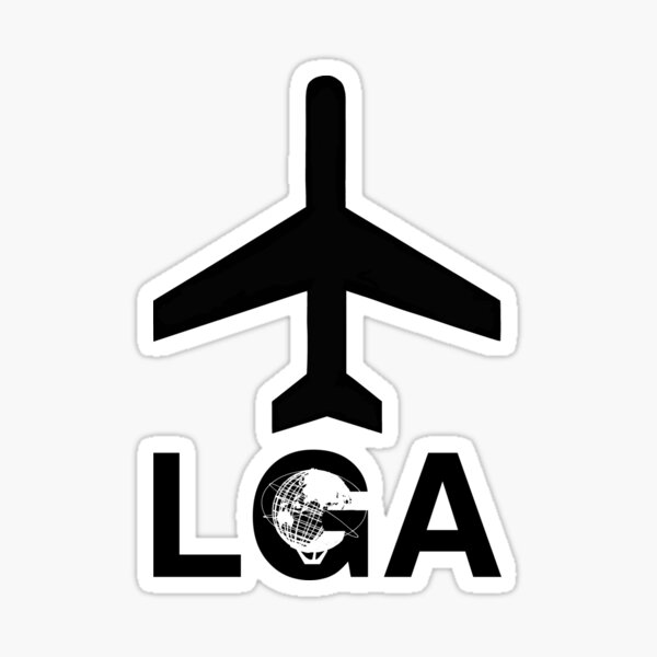 "LGA Happy Travels" Sticker for Sale by DeerfoxArt | Redbubble