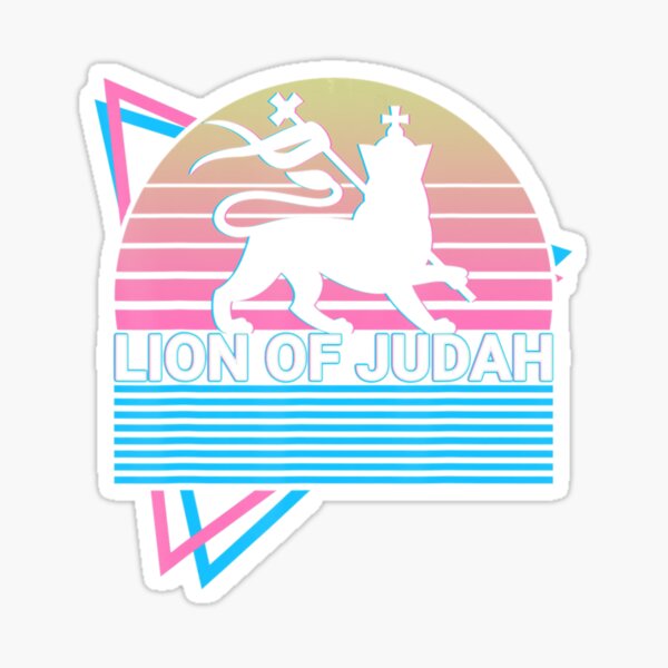 "Lion Of Judah Jewish Jew Hebrew Israelite Israel Retro" Sticker for ...