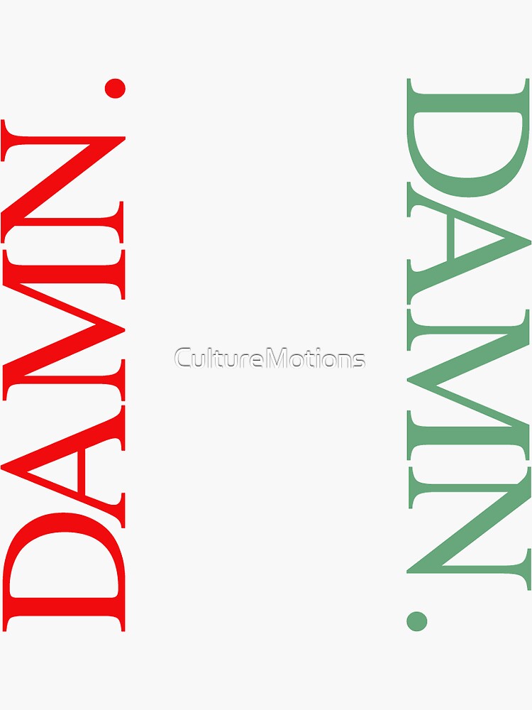 ""DAMN." Sticker" Sticker for Sale by CultureMotions | Redbubble
