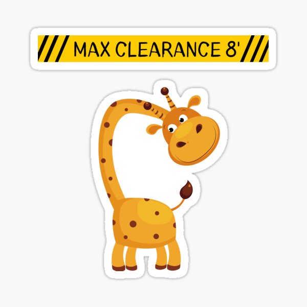 "Funny Giraffe - Max Clearance " Sticker for Sale by Sunrise-X-Wind ...