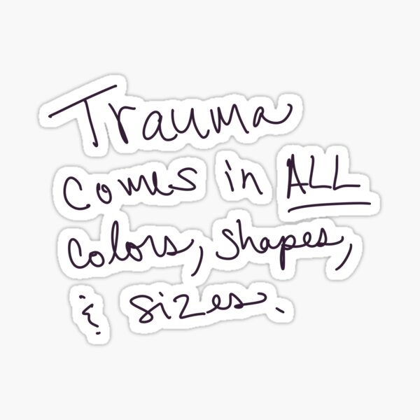 "Trauma " Sticker for Sale by abeink | Redbubble